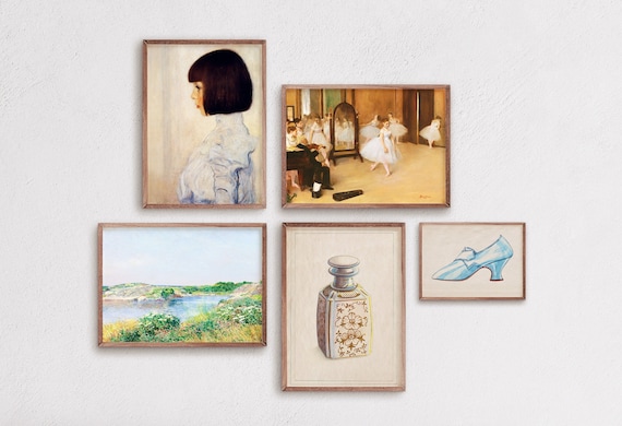 Museum Painting Gallery Wall Art Set of 5 Prints Eclectic | Etsy