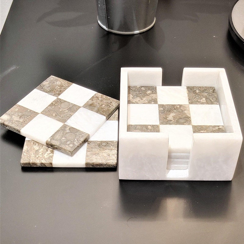 Marble Coasters - Etsy