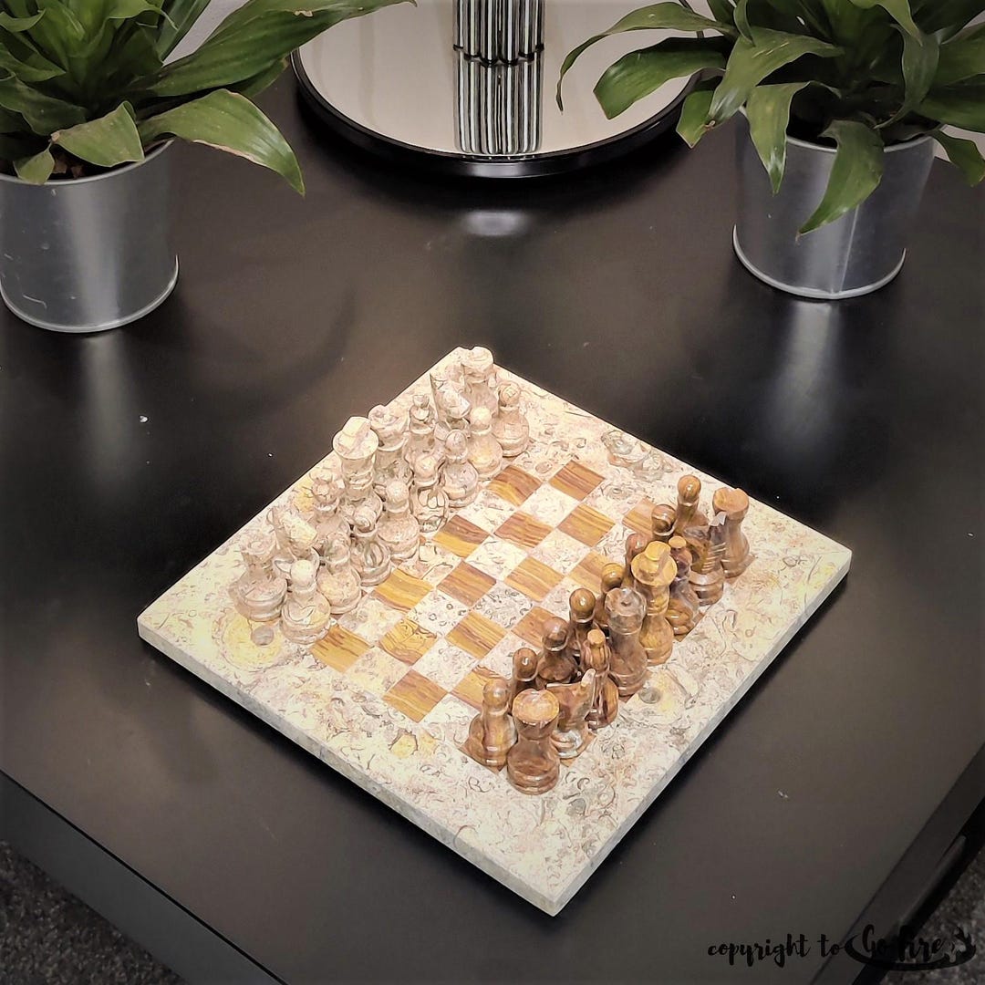 Chess | Chess Set | Marble Chess Set | Marble Chess | 8x8 Inch Red ...