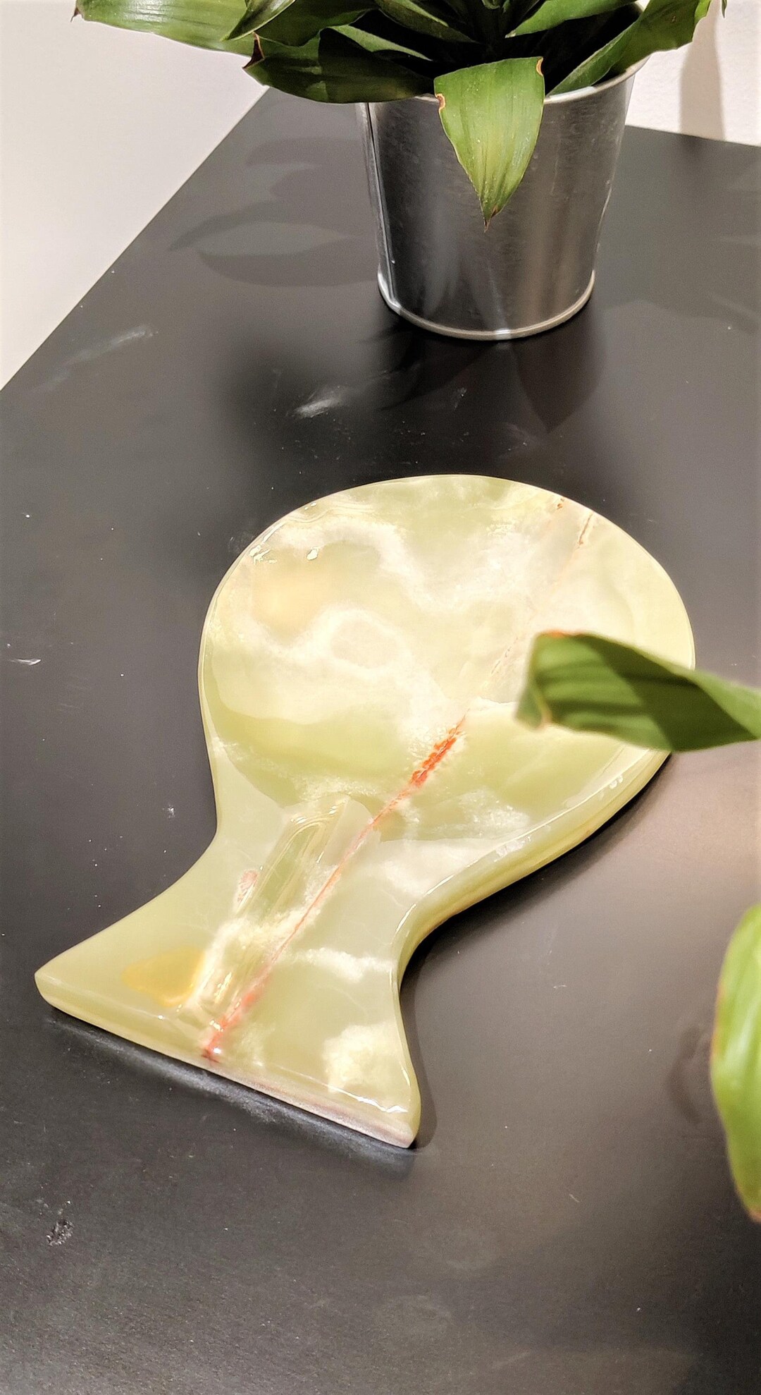 Marble Spoon Rest, Handmade Marble Black Spoon Ladle Utensil Rest ...