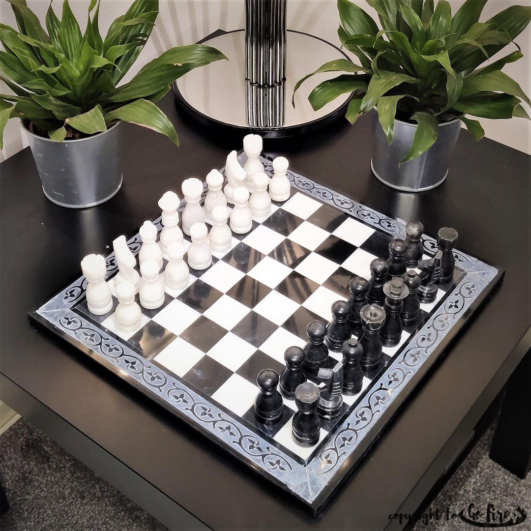 Marble Chess Set | Stone Chess Set | Handmade Marble Chess Board Set ...
