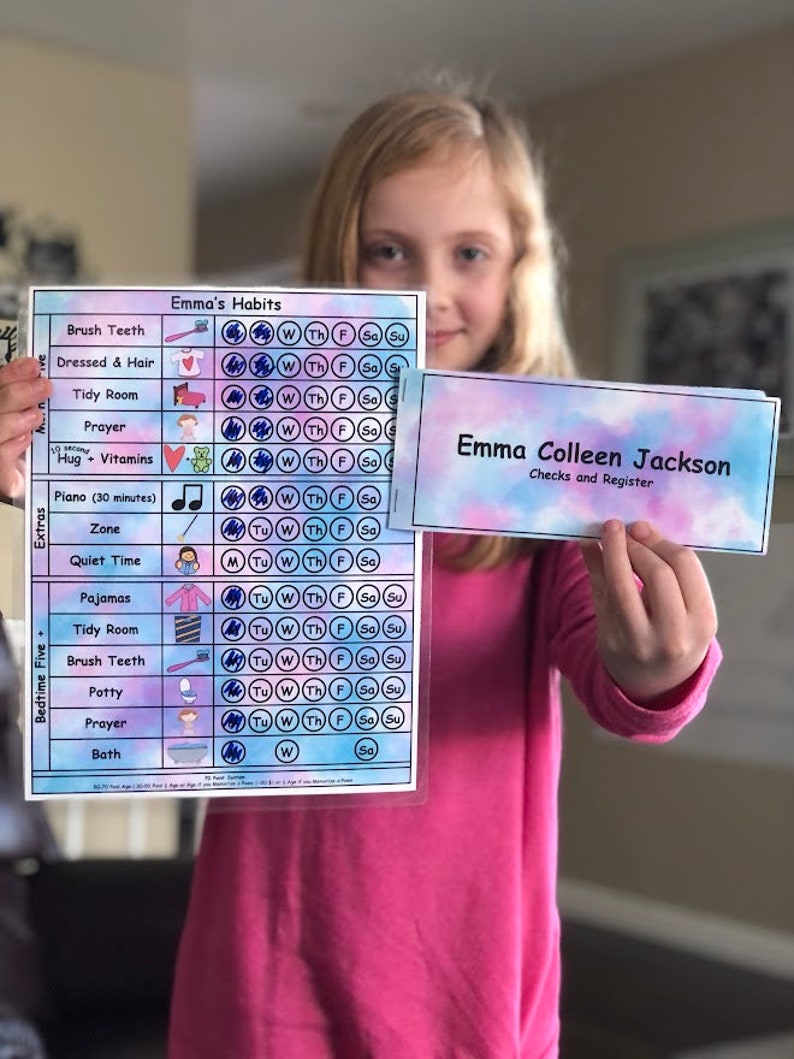 PERSONALIZED Checkbook for Kids, Checkbook and Register, Finance ...