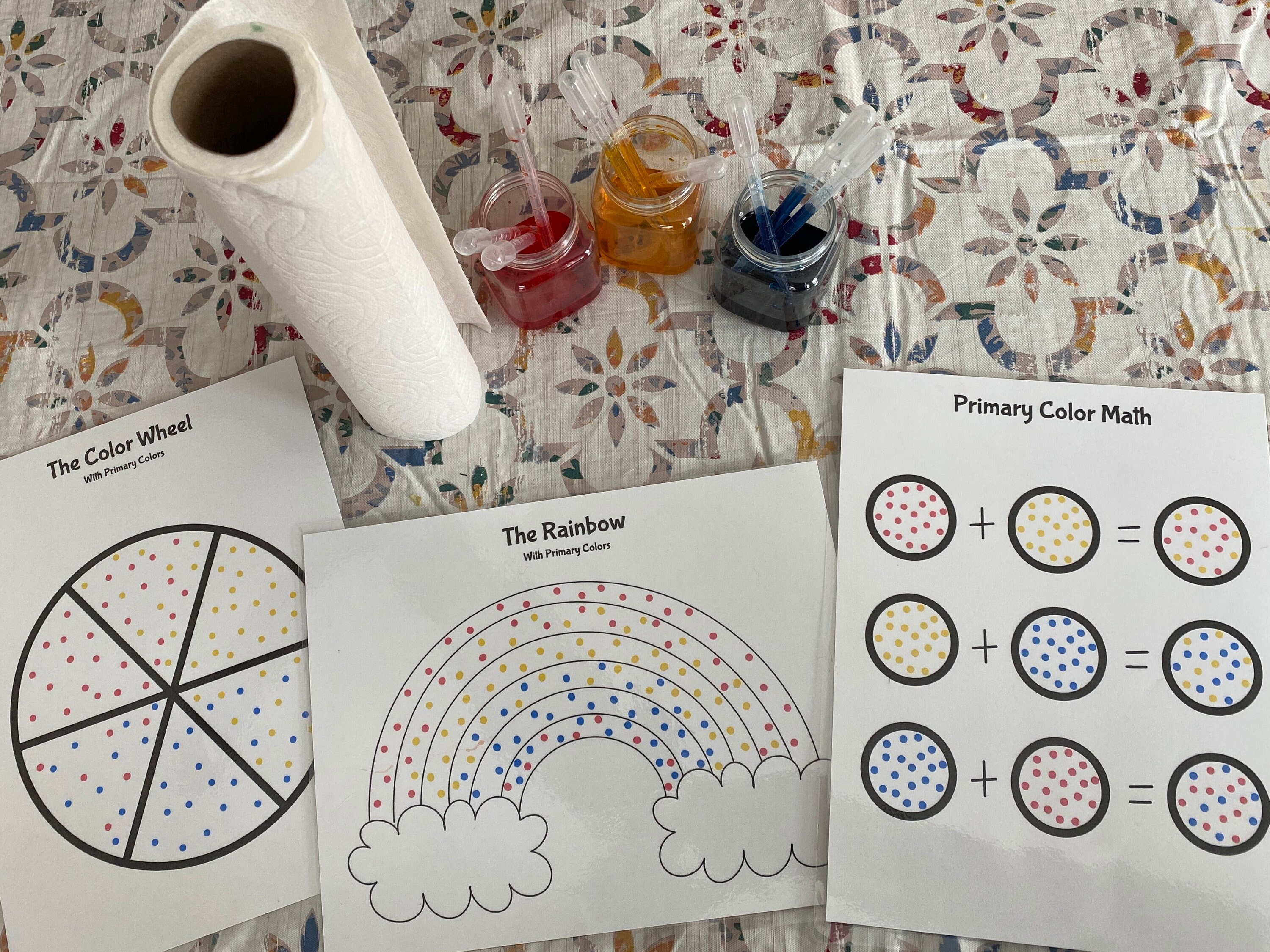 Mixing Primary Colors - A Water Craft. Hands-on Education. Color Mixing ...