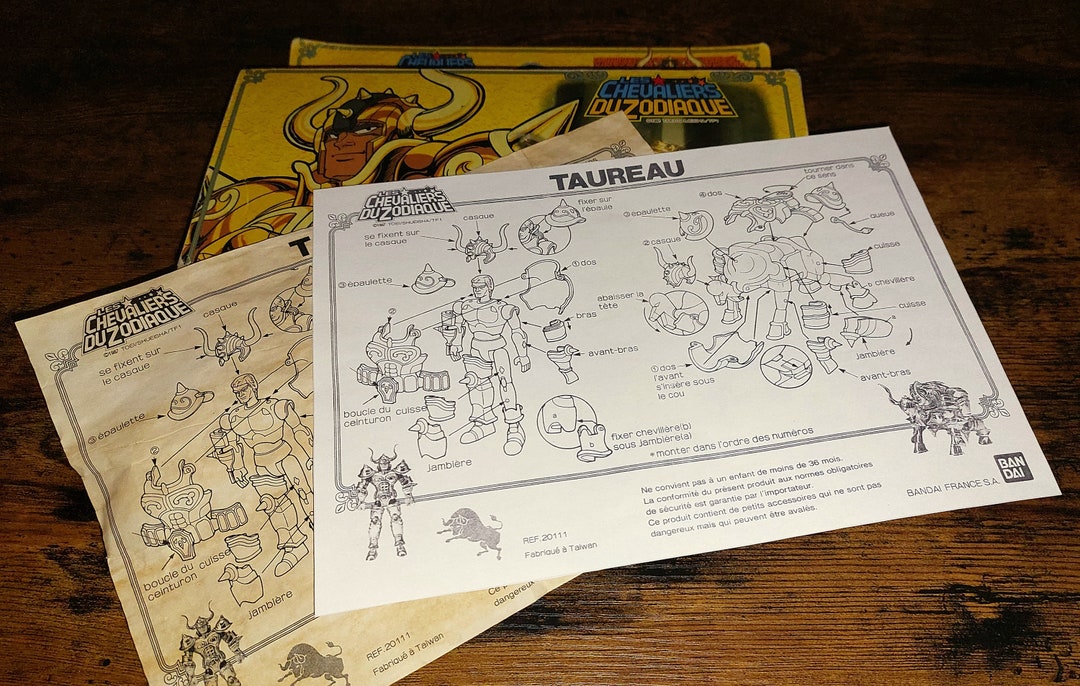 REPRO HD Notice FR Golden Knight of Taurus 1987 the Knights of the ...