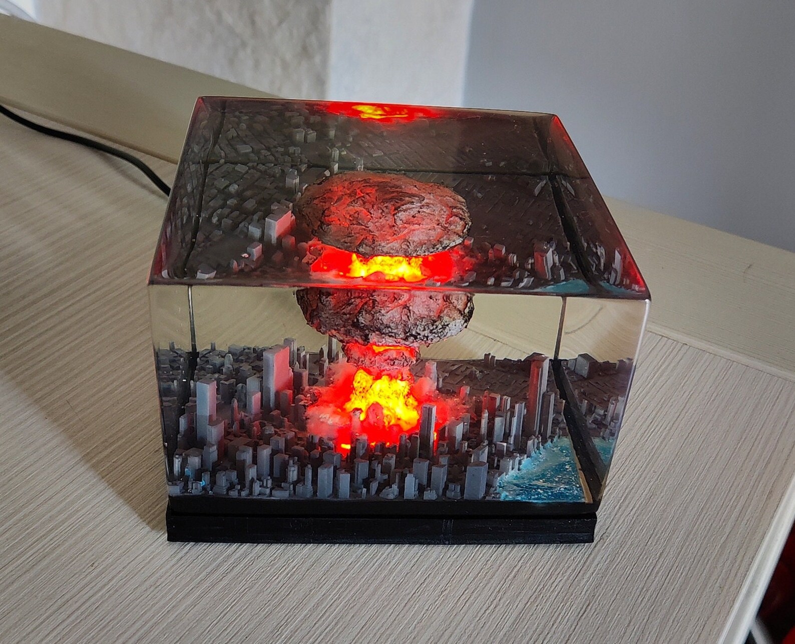 Nuclear Explosion Bomb, Resin Diorama, Resin Lamp, Atomic Bomb Diorama ...
