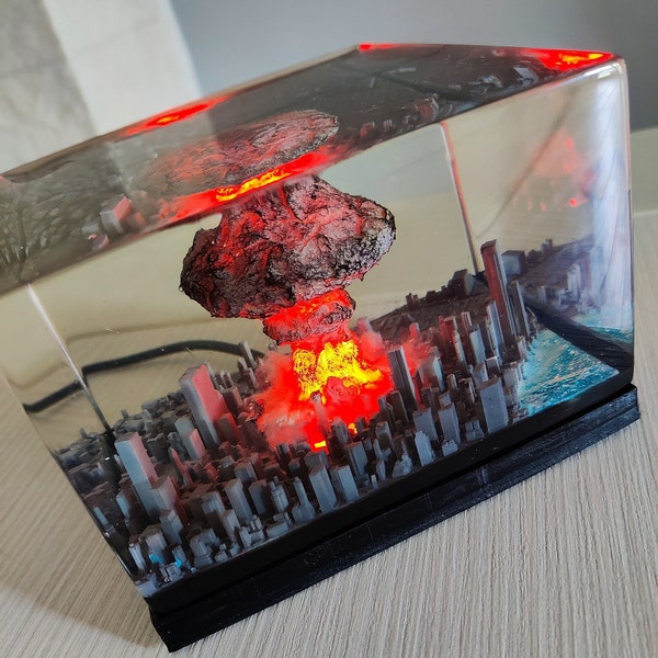 Atomic Bomb Resin Lamp - Etsy