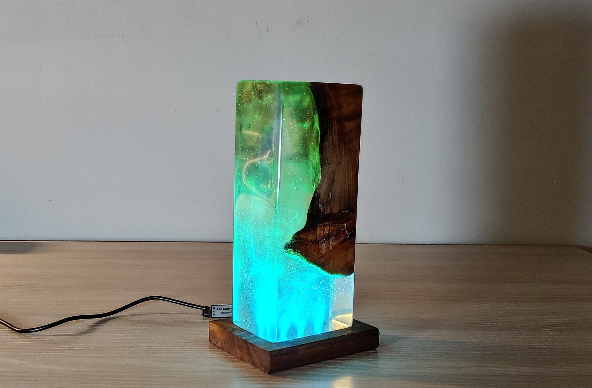 Epoxy Lamp, Galaxy Resin Night Light, Multicolor Led System - Etsy