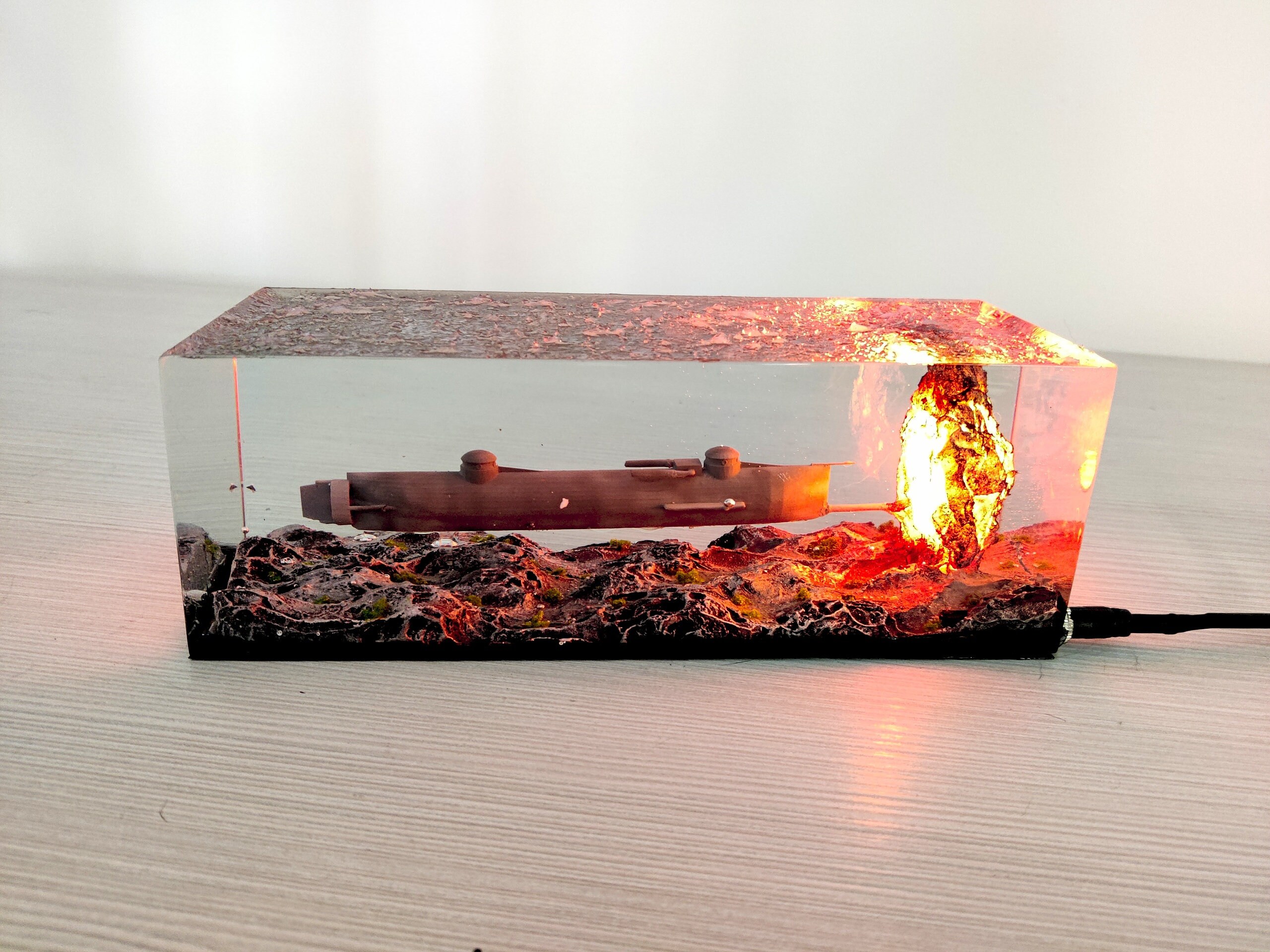 Resin Diorama American Submarine CSS HL Hunley Resin Lamp - Etsy