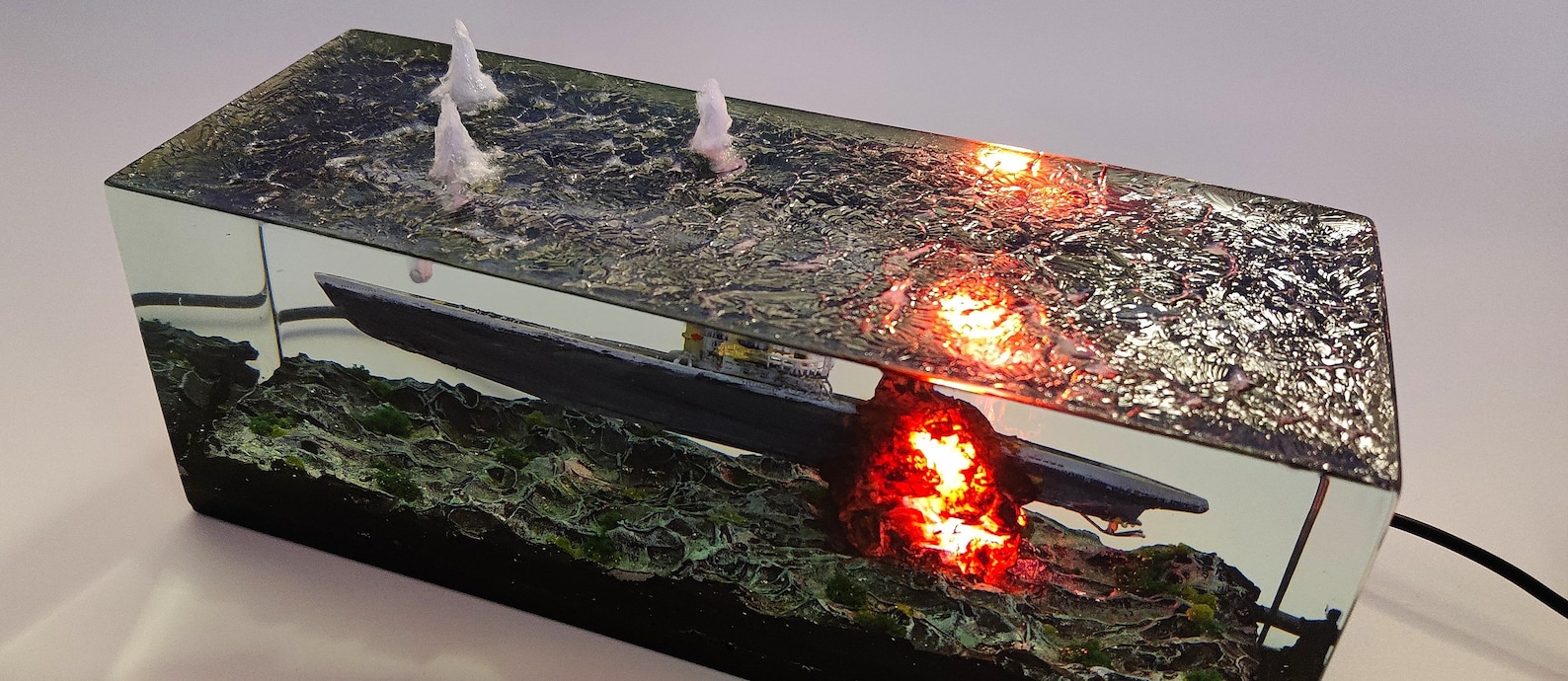 Resin Sculpture, Resin Diorama, German Submarine, Resin Art, 1:350 ...