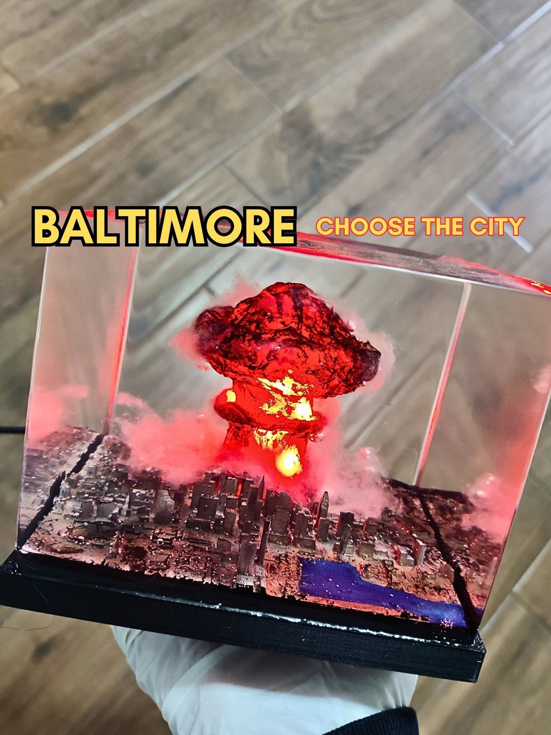 CHOOSE THE CITY, Baltimore, Resin Diorama, Atomic Bomb, Resin Sculpture ...