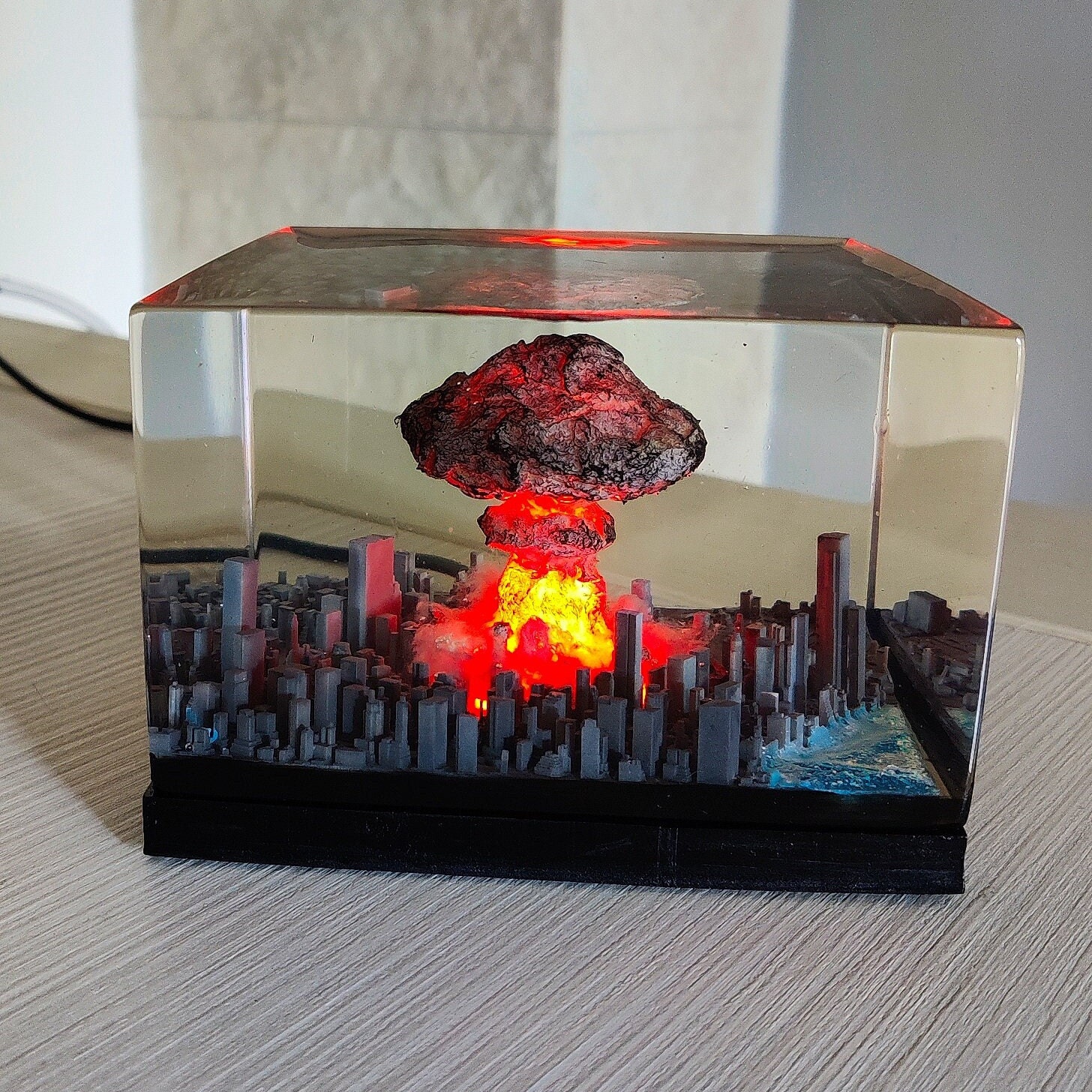 Nuclear Explosion Bomb, Resin Diorama, Resin Lamp, Atomic Bomb Diorama ...