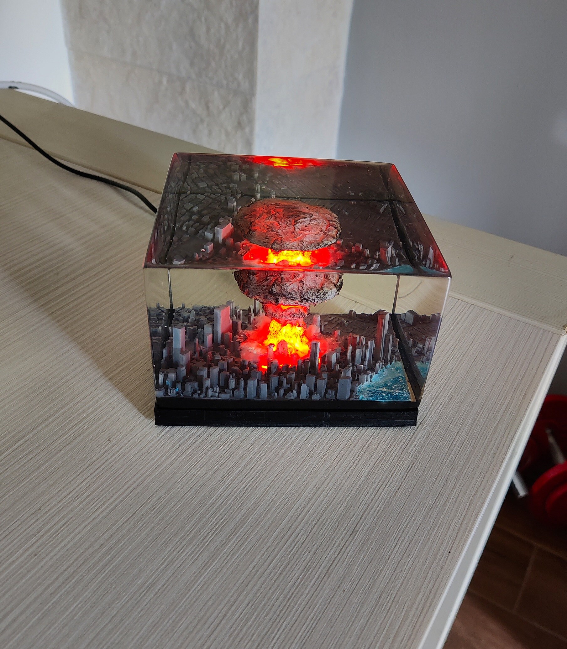 Nuclear Explosion Bomb, Resin Diorama, Resin Lamp, Atomic Bomb Diorama ...