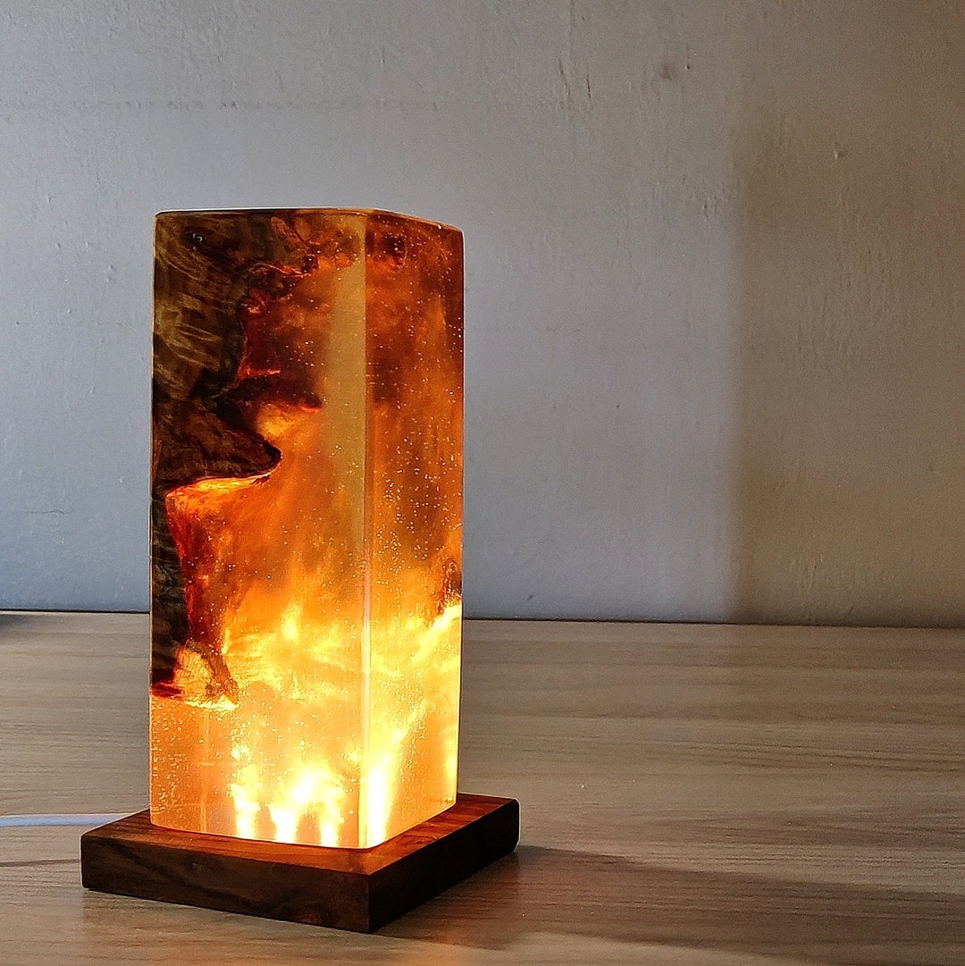 Epoxy Lamp, Galaxy Resin Night Light, Multicolor Led System - Etsy
