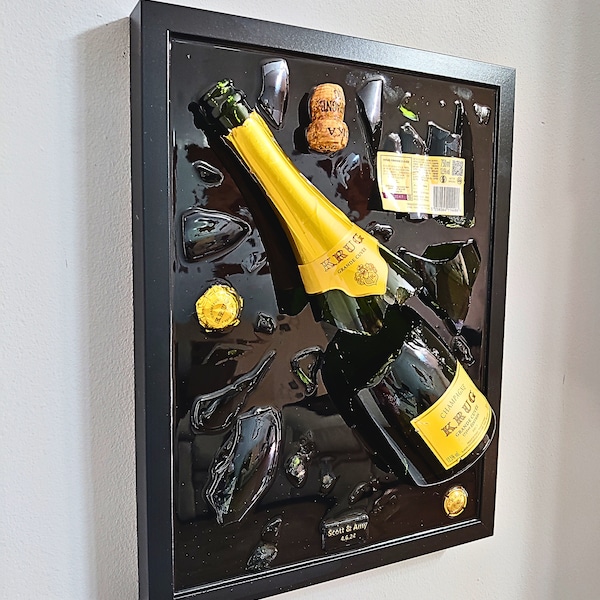 Broken Champagne Bottle Art - Etsy