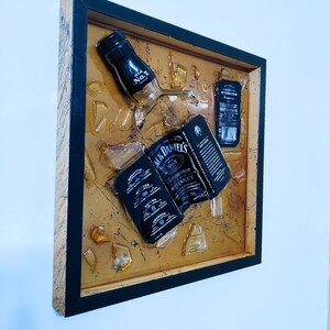 Shattered Jack Daniel's, Resin Broken Bottle, Wall Art, Smashed Whisky ...
