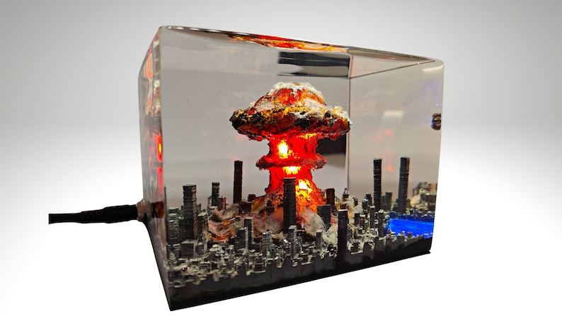 Resin Diorama Atomic Bomb Resin Sculpture Nuclear - Etsy Canada