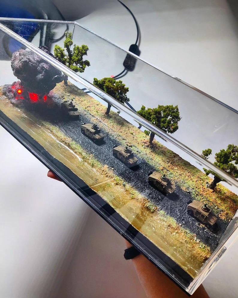 Handcrafted Iraq War Diorama – Led-lit Mushroom Explosion, Military ...