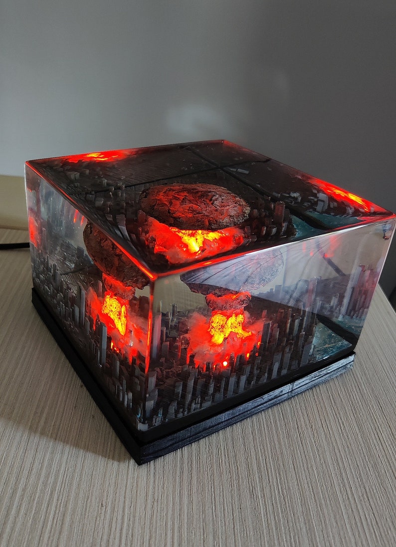 Nuclear Explosion Bomb Resin Diorama Resin Lamp Atomic Bomb - Etsy
