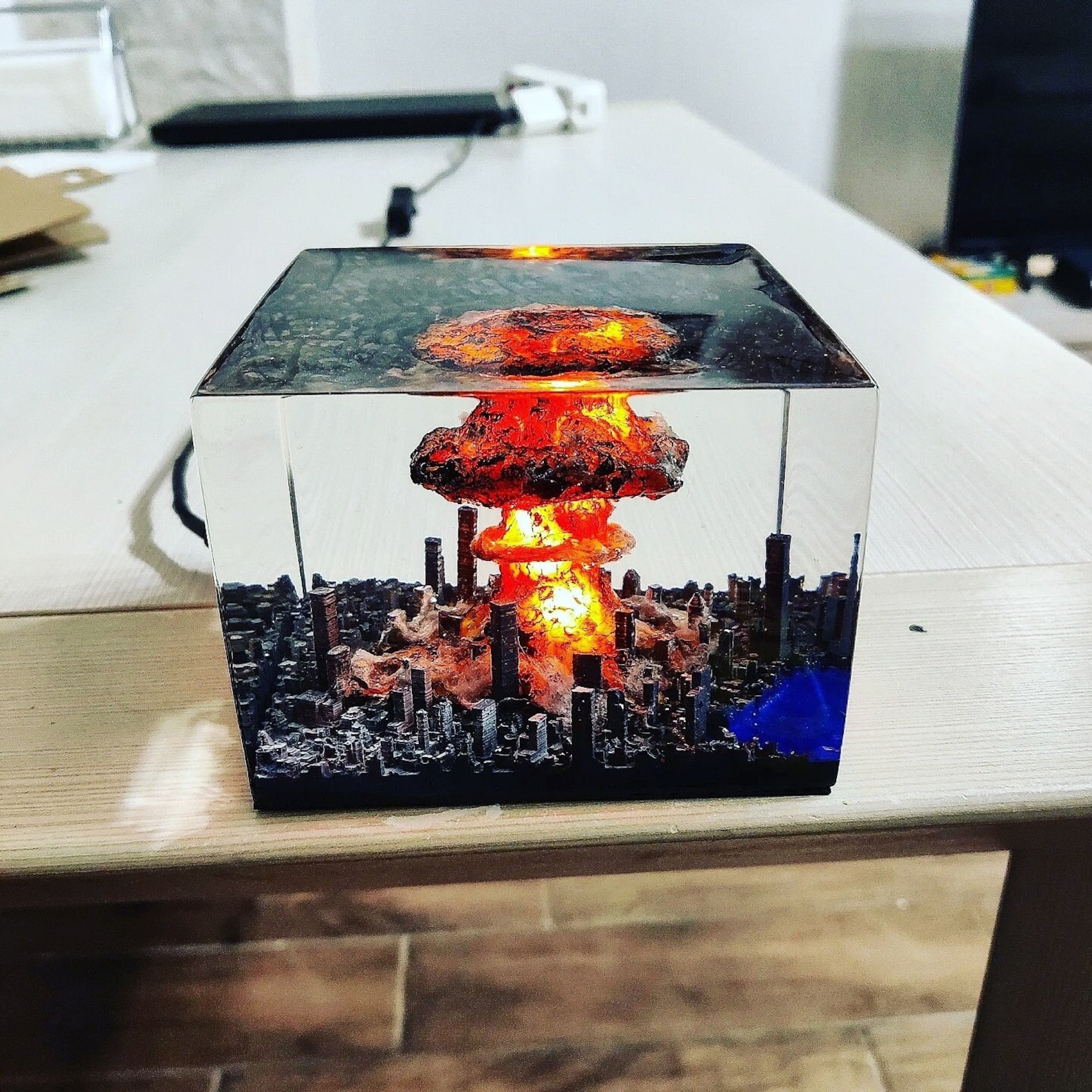Resin Diorama Atomic Bomb Resin Sculpture Epoxy Resin Art - Etsy UK