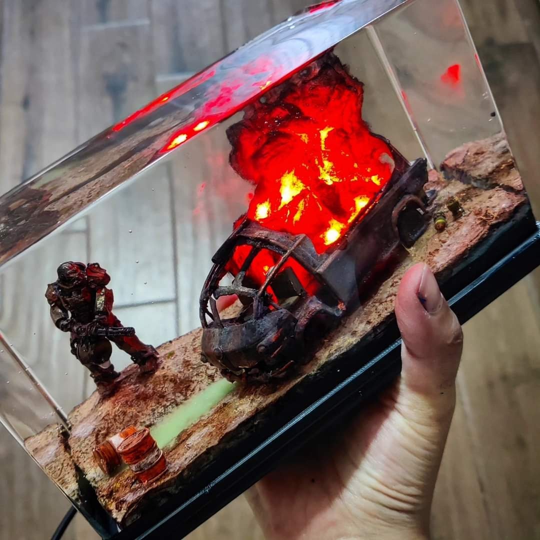 Fallout Diorama, Resin Diorama, Resin Sculpture, Power Armor Fallout ...