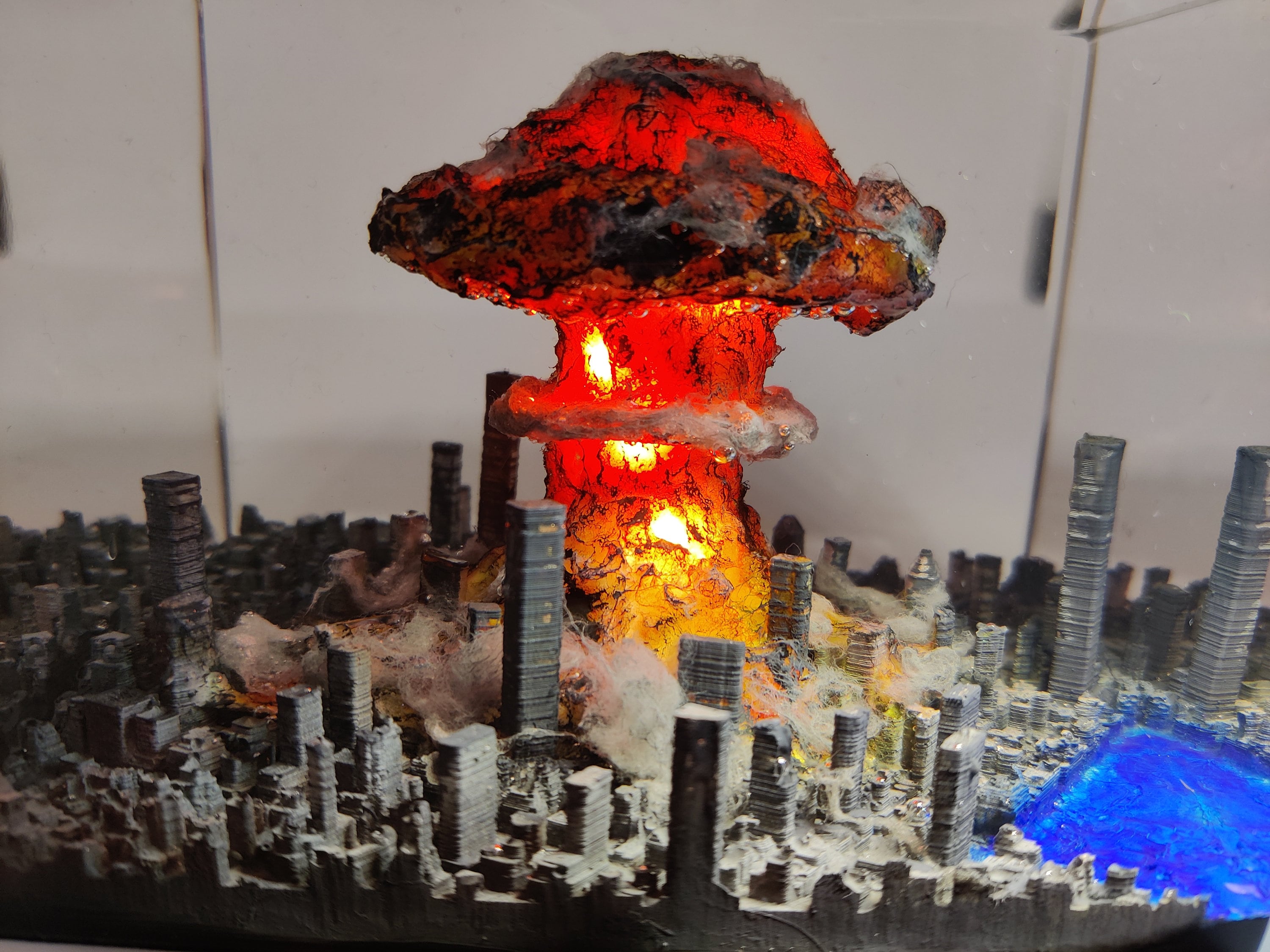 Nuclear Explosion Bomb Resin Diorama Resin Lamp Atomic Bomb - Etsy