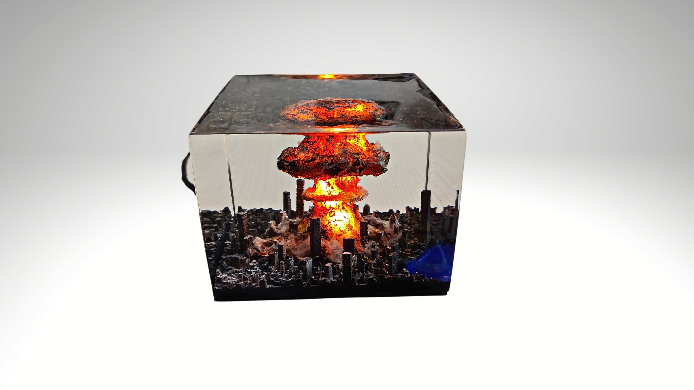 Nuclear Explosion Bomb Resin Diorama Resin Lamp Atomic Bomb - Etsy