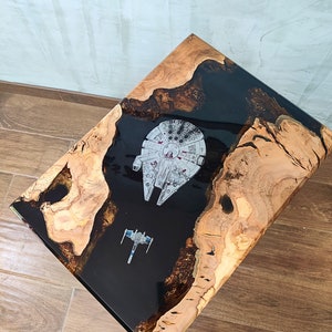 STAR WARS Resin Coffee Table, Epoxy Resin Table, Live Edge Epoxy Coffee ...