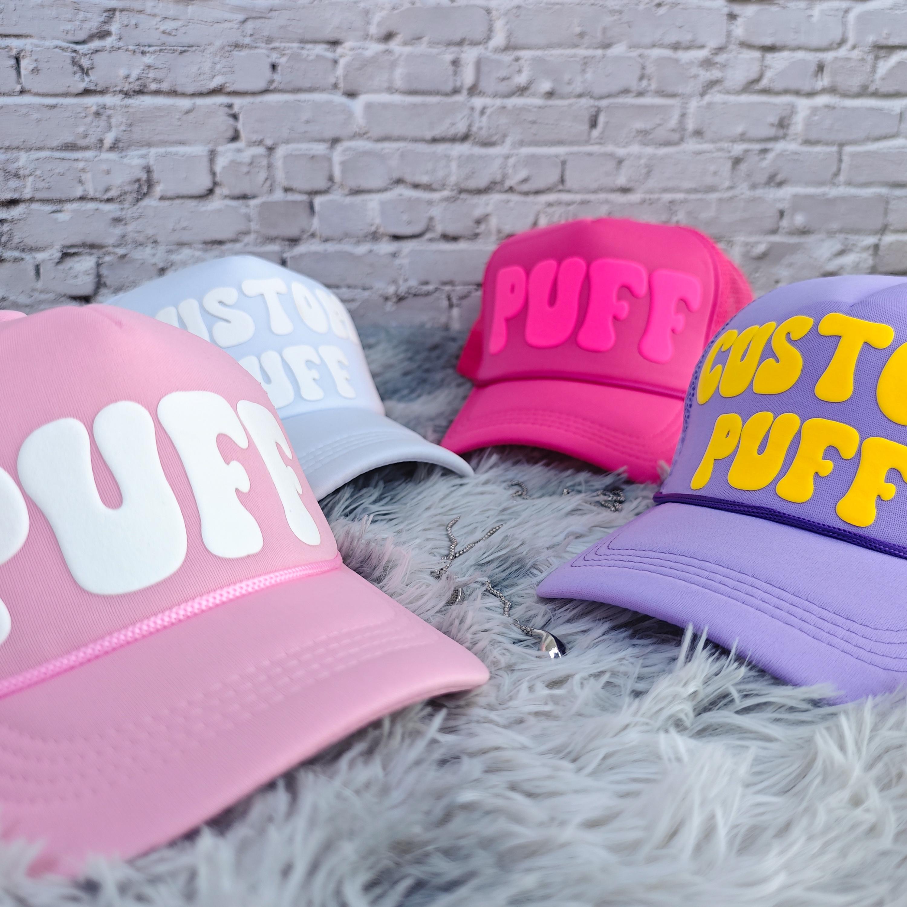 Custom PUFF Print Trucker Hat, 90s Vintage Style Custom Trucker Hat ...