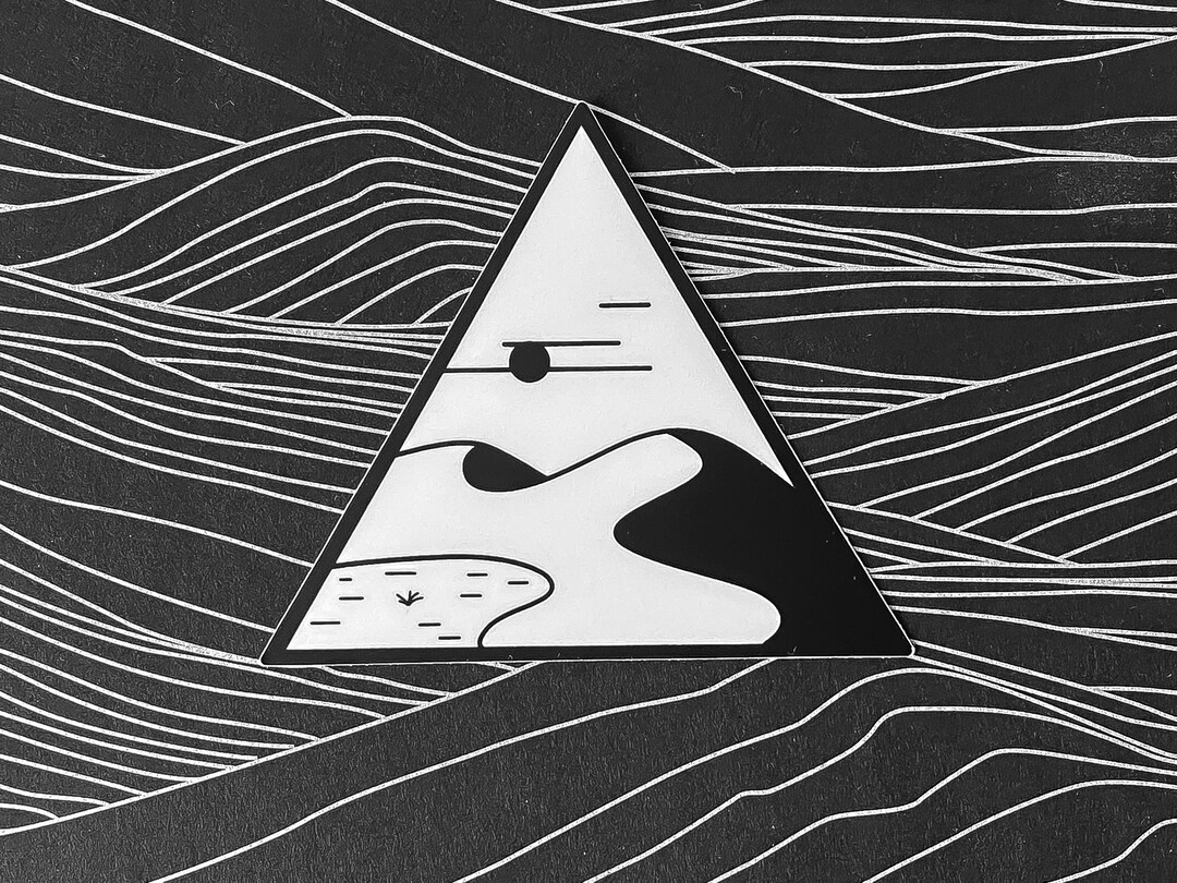 Minimal Dune Landscape Vinyl Sticker Premium Waterproof Weatherproof ...