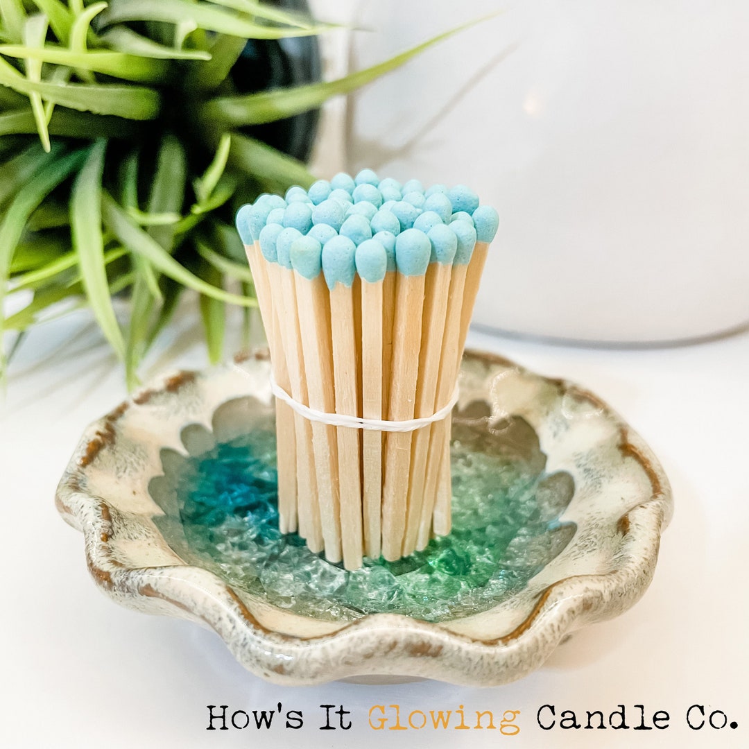 Sky Blue Wooden Safety Matches: Colored Craft Supplies, Wedding Favors ...