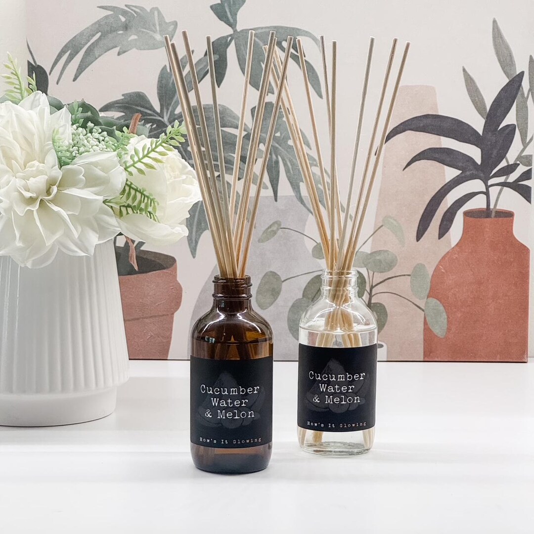 Cucumber Melon Reed Diffuser: Natural Home Fragrance, 6+ Month Scent - Etsy