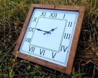 Vintage Square Wall Clock - Etsy