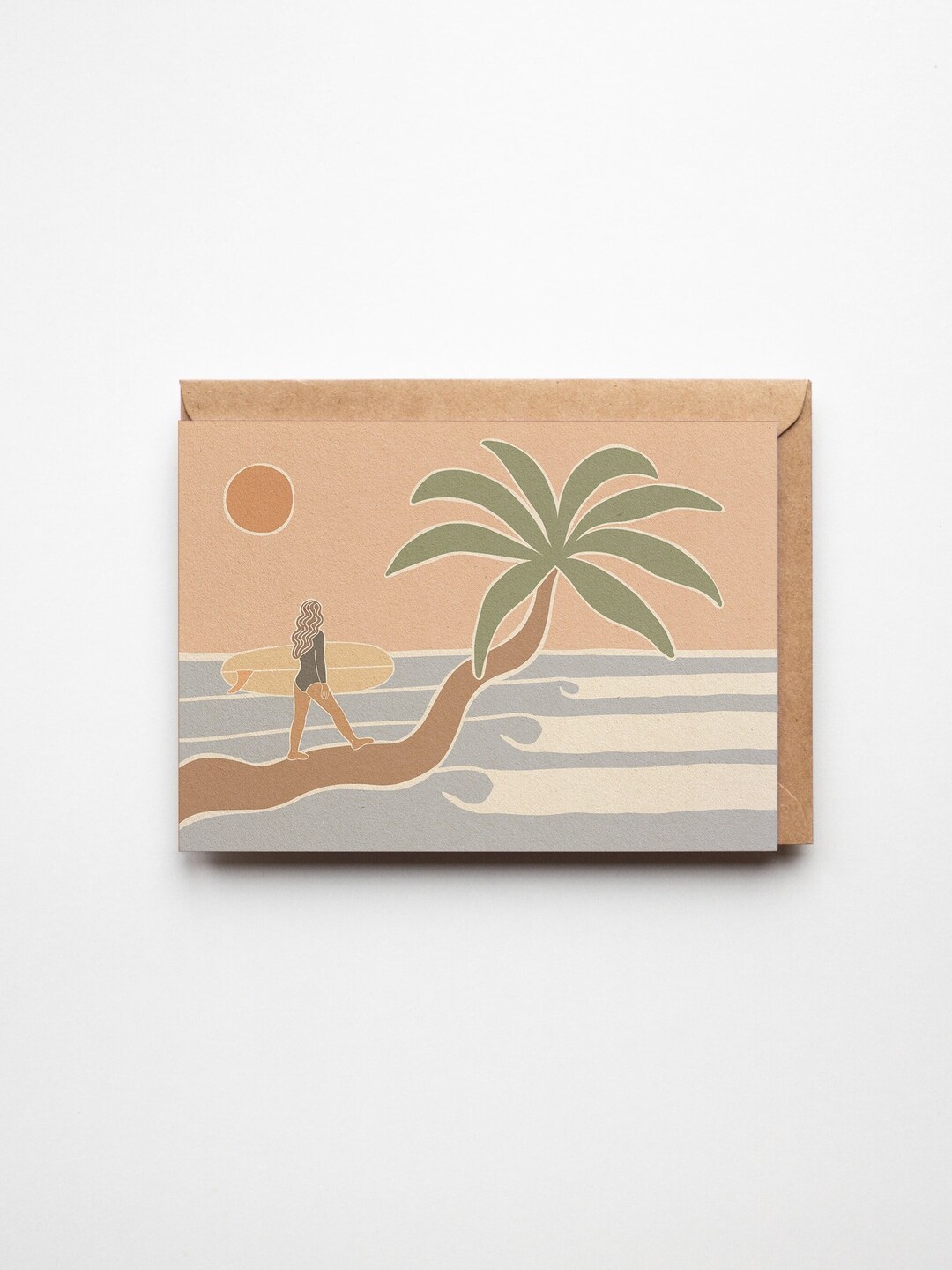 Surfer Girl Greetings Card, Happy Birthday, Girl Surfer, Surfboard Card ...