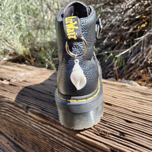 Acrylic Holographic Conch Shell Seashell Metal Grunge Boot Charm With ...