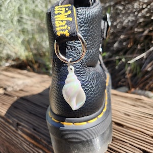 Acrylic Holographic Conch Shell Seashell Metal Grunge Boot Charm With ...