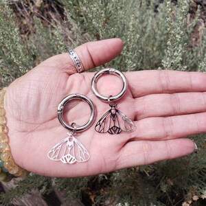 Silver Geometric Moth Metal Grunge Boot Charm With Matching Hardware - Etsy