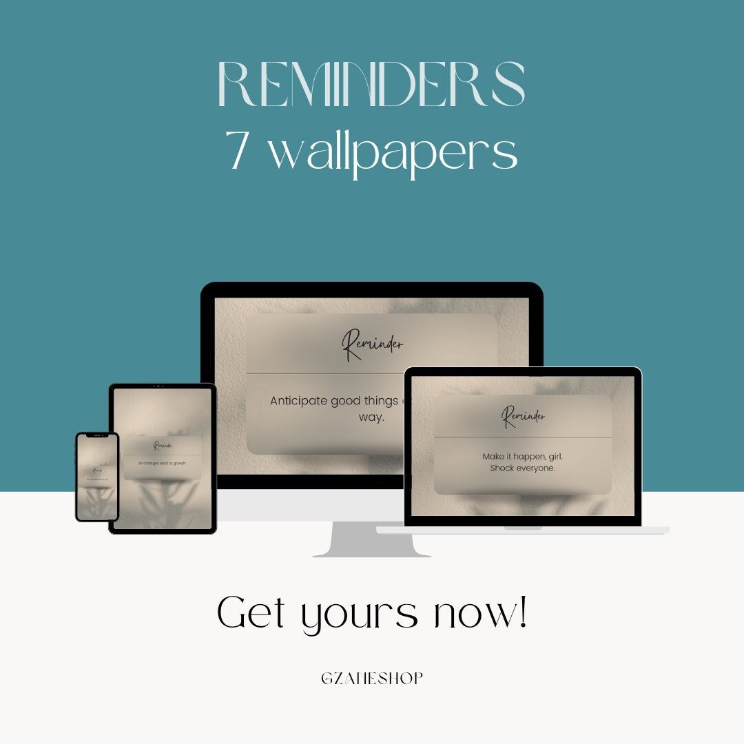7 Reminders Wallpapers - Etsy