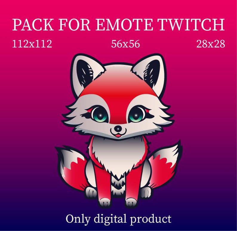 Red Fox Emote Pack for Twitch - Exclusive Digital Download - Etsy