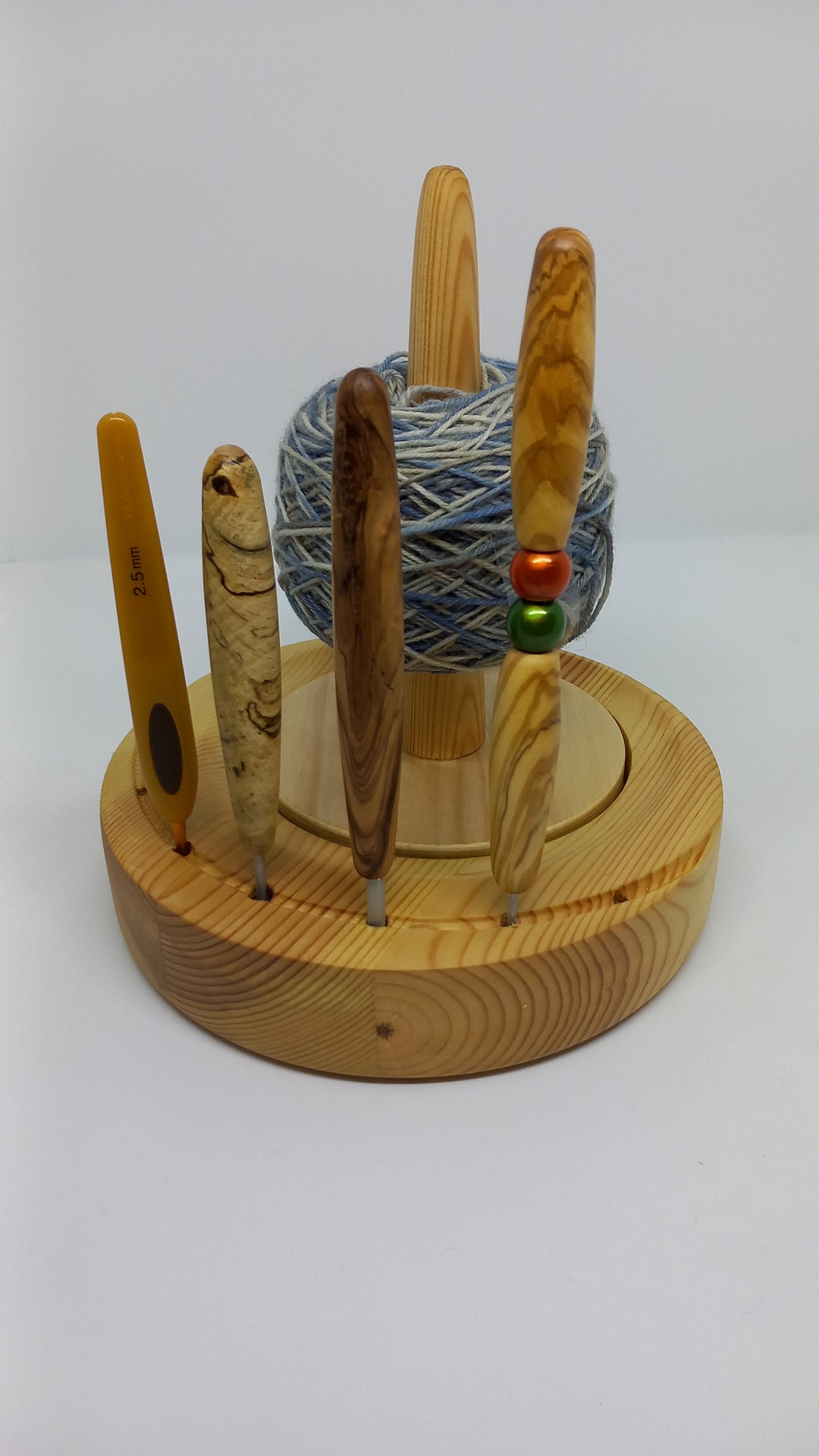 Turned Wool Unwinder/yarn Unwinder With Needle Holder for - Etsy