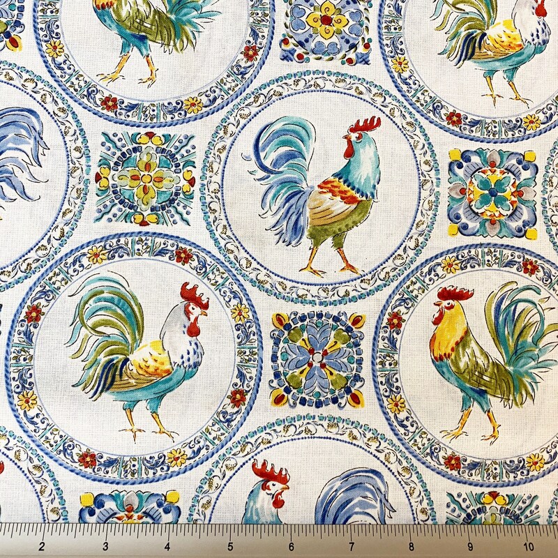 Rooster Fabric - Etsy
