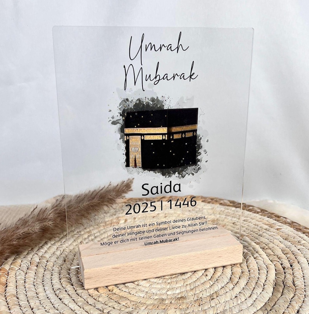 Personalized Umrah Acrylic Sign Umrah Mubarak Umre Hatirasi Umre Hediye ...