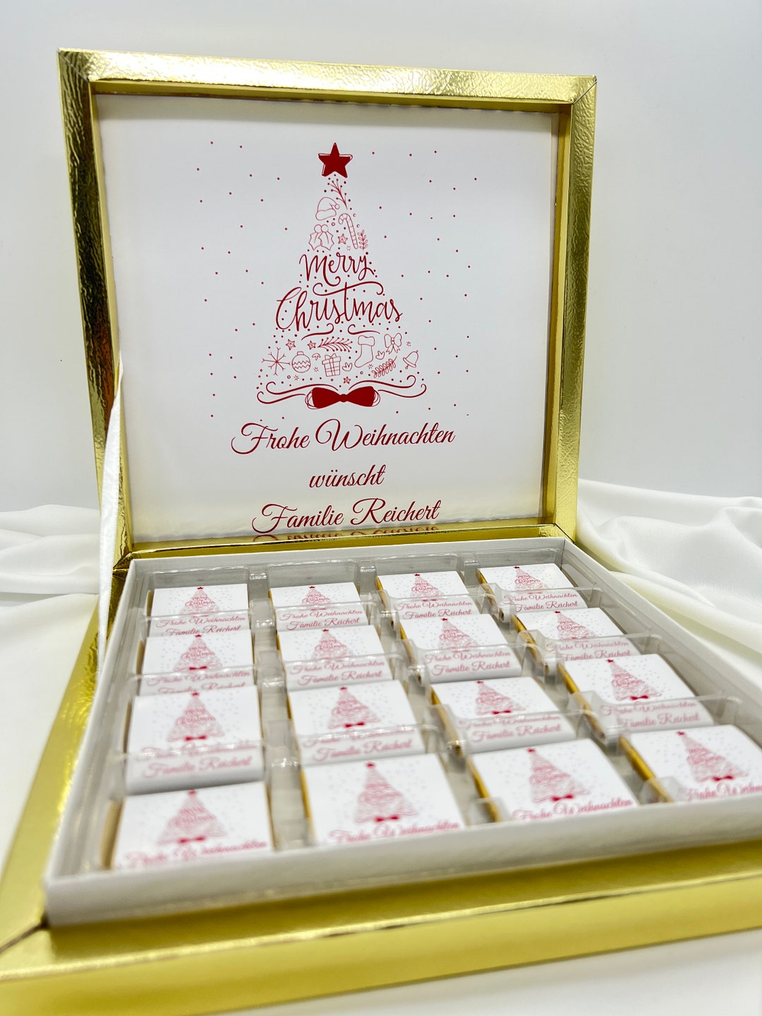 Christmas Chocolate Box With Personalization as Desired - Etsy