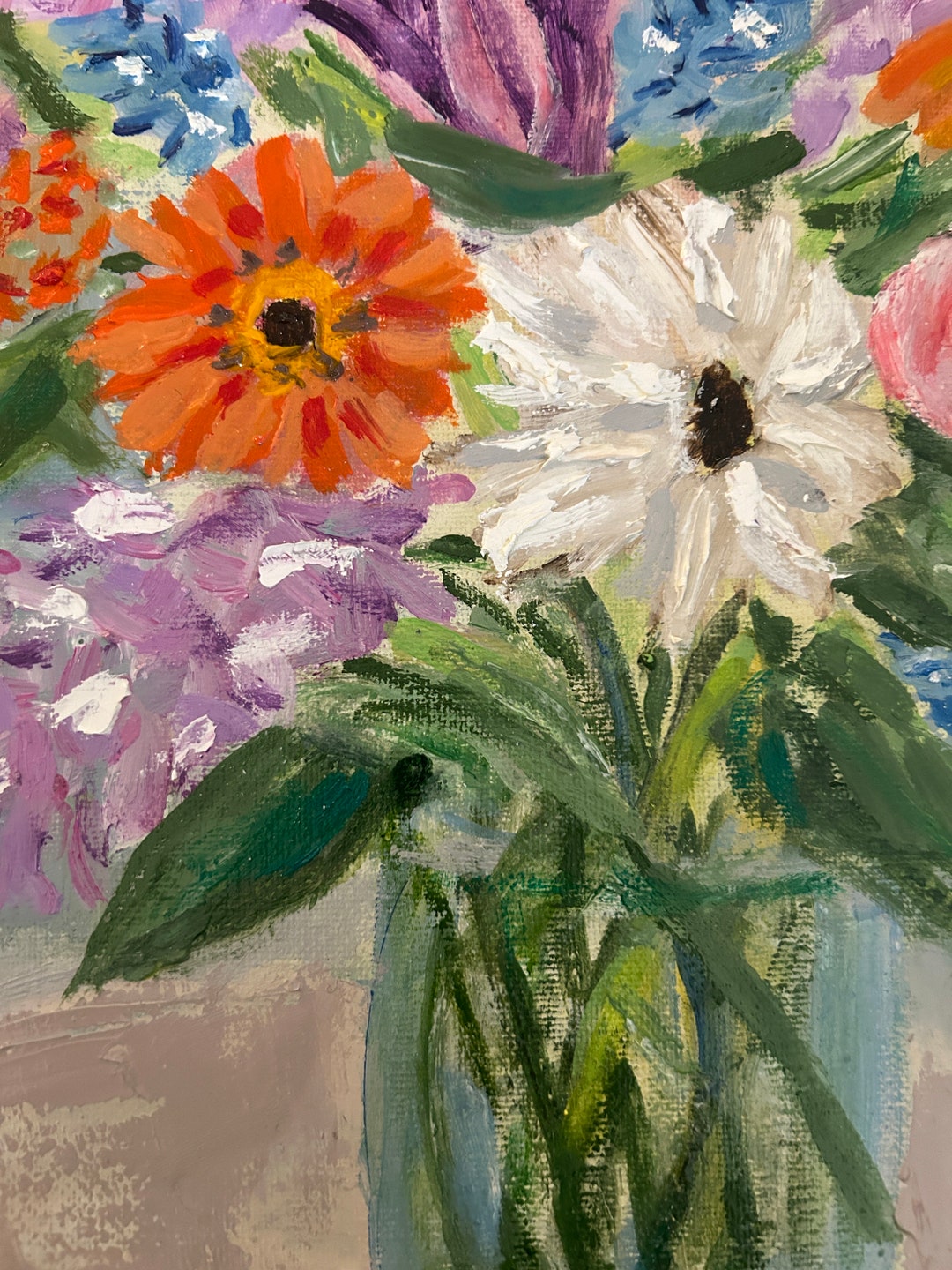 Original Oil on Canvas 8x10” Floral Wall Art Great Gift Idea, Perfect ...