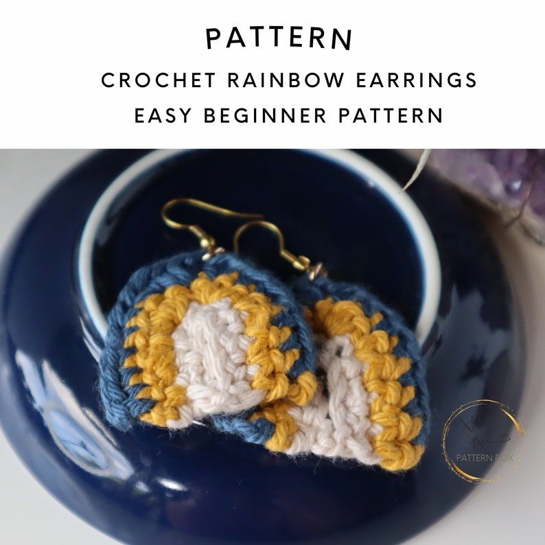 Rainbow Crochet Earrings Pattern – DIY Colorful Boho Jewelry | Easy ...