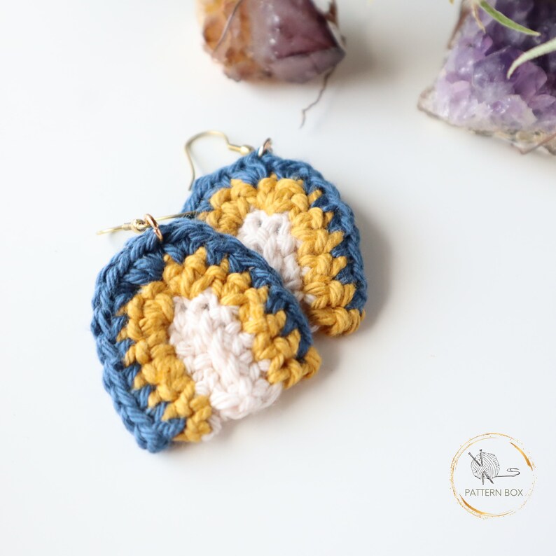 Rainbow Crochet Earrings Pattern – DIY Colorful Boho Jewelry | Easy ...