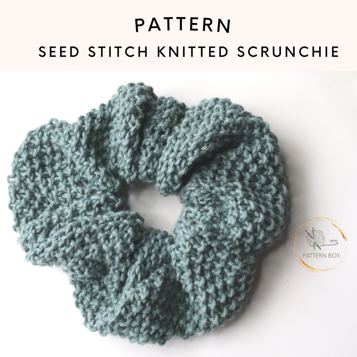 Seed Stitch Scrunchie Knitting Pattern – Easy & Cozy DIY Hair Accessory ...