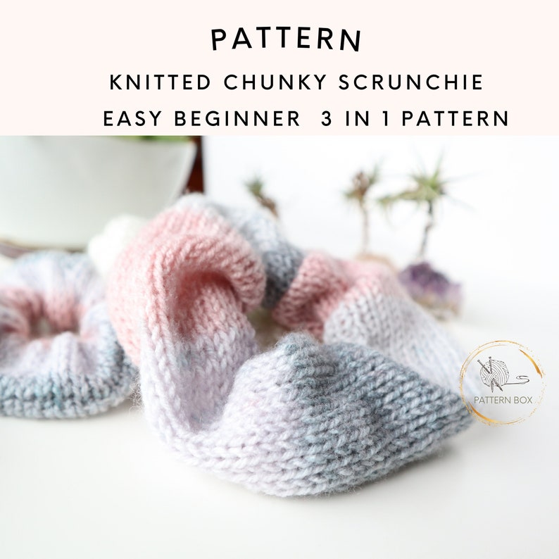 Knitted Cotton Scrunchie Pattern That’s Great for Beginners and as a Do ...