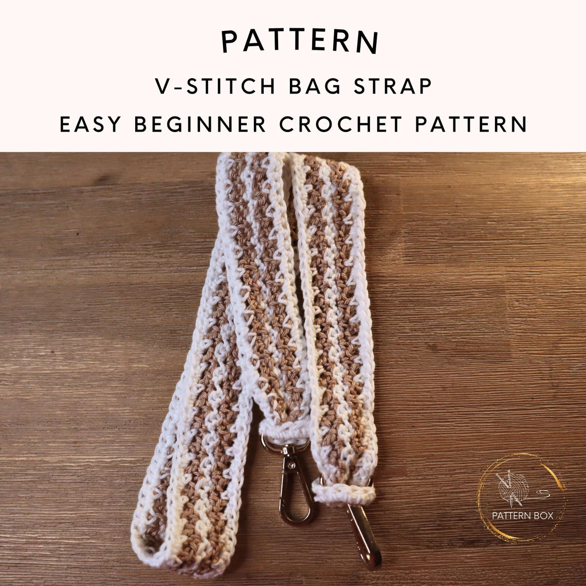 Textured Crochet Bag Strap Pattern | Beginner-friendly V-stitch ...
