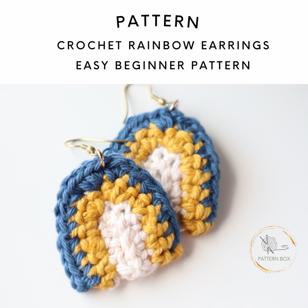Rainbow Crochet Earrings Pattern – DIY Colorful Boho Jewelry | Easy ...