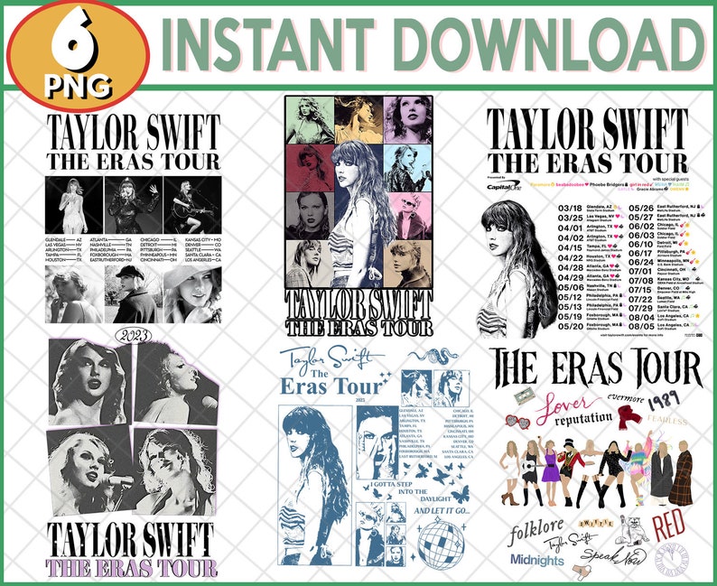6 archivos Taylor Swift Eras Tour Png Bundle Taylor Swiftie - Etsy México